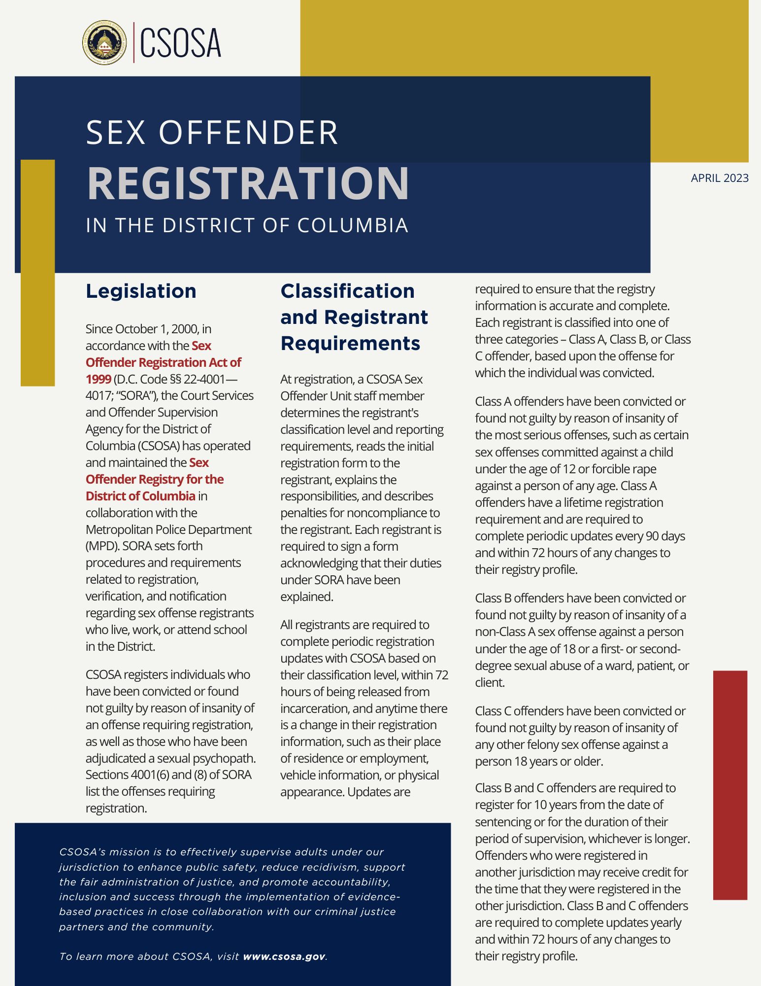 Media | Fact Sheets – CSOSA